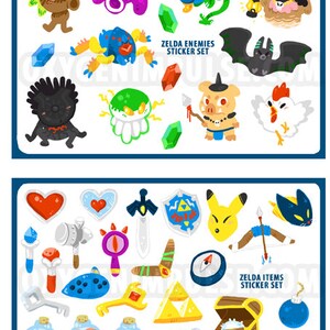 Legend of Zelda Sticker Sheets - Etsy