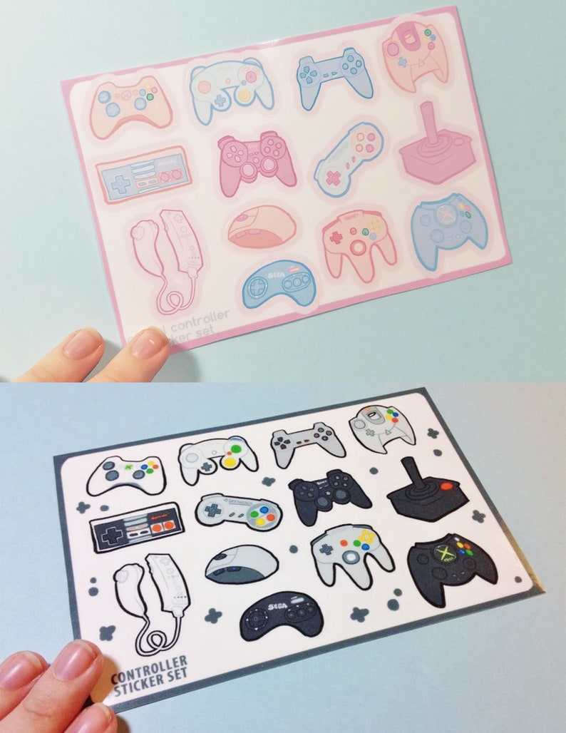 Controller Sticker Sheet - Etsy