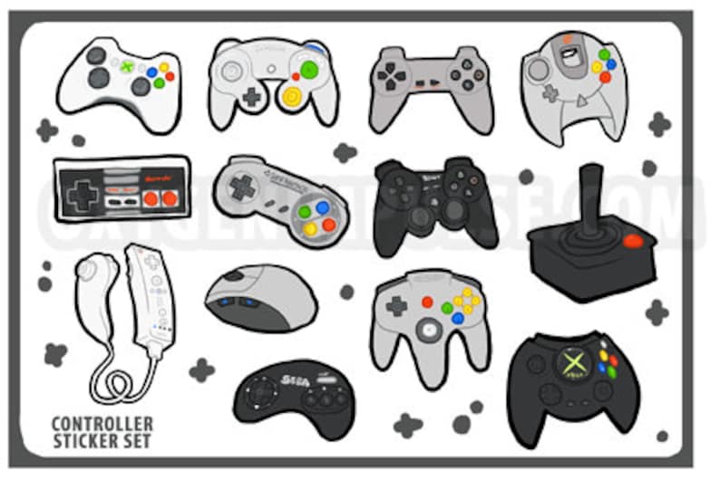 Controller Sticker Sheet | Etsy