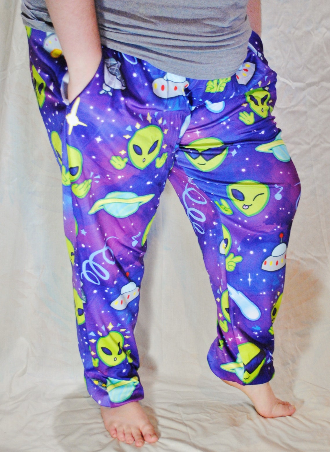 Alien Pajama Pants Stretchy & Comfy Jogger Style Pants with | Etsy