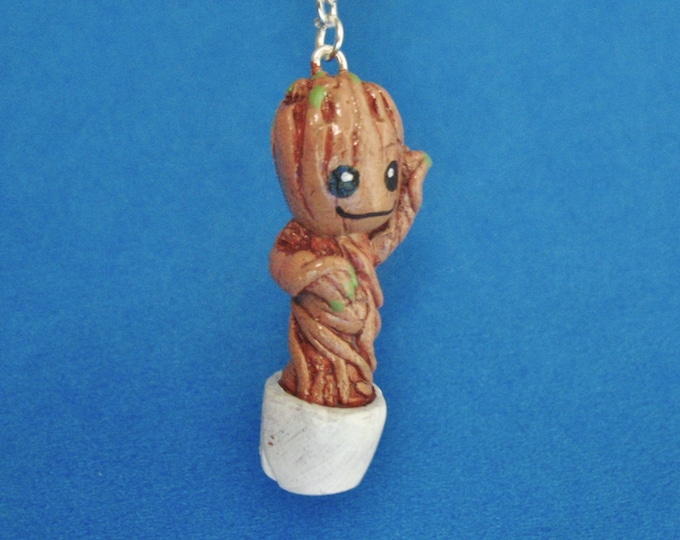 Baby Groot Charm Necklace - Etsy