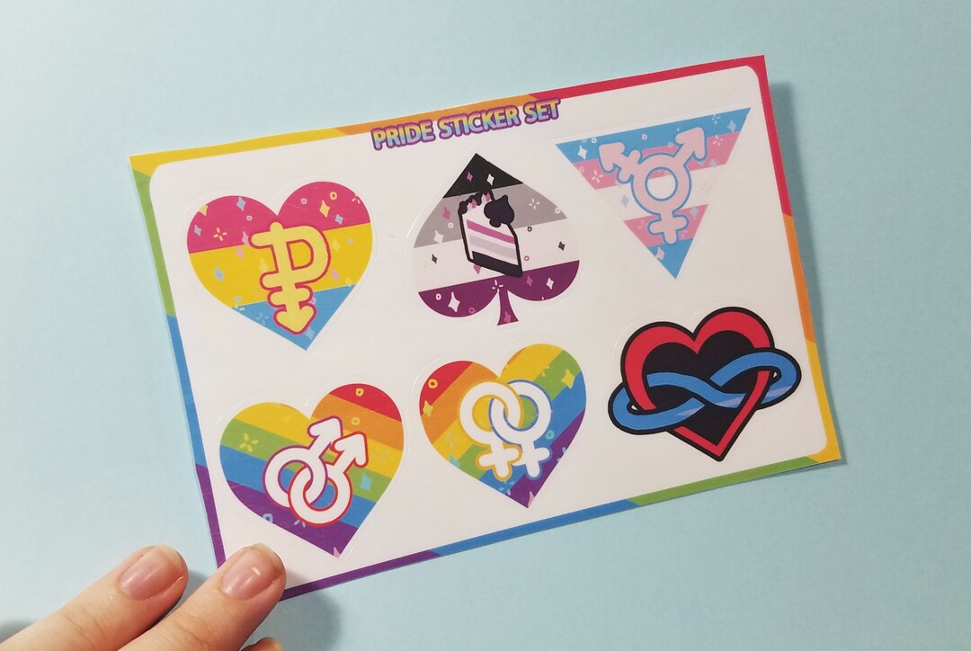 Pride Symbols Sticker Sheet LGBT Pride Stickers Gay Pride - Etsy
