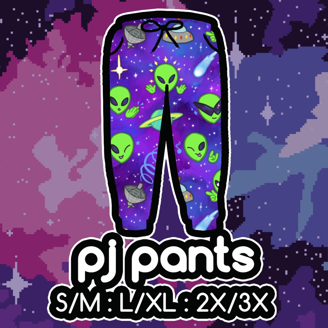 Alien Pajama Pants Stretchy & Comfy Jogger Style Pants with | Etsy