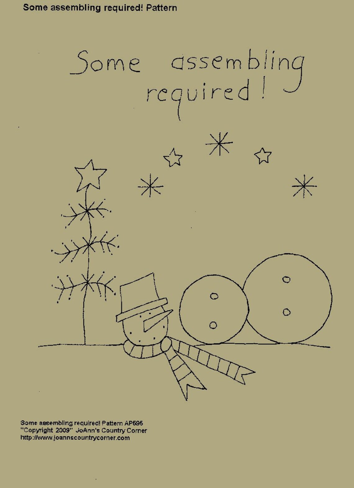 Some Assembling Required Snowman. E-PATTERN - Etsy