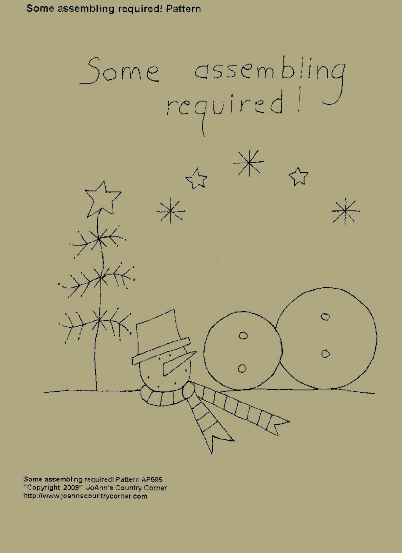 Some Assembling Required Snowman. E-PATTERN - Etsy