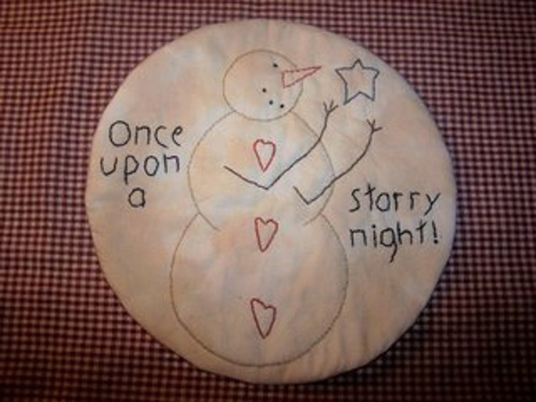 E-pattern Snowman Candle Mat Once Upon a Starry Night. - Etsy