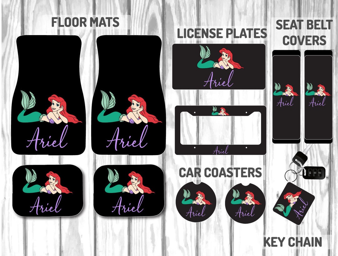 Custom Little Mermaid- Ariel -personalized-car Mat Accessory Set - Etsy