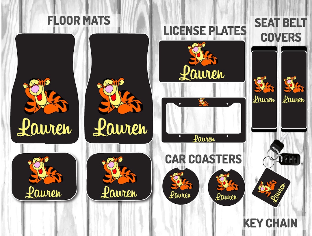 Custom Tigger Car Mat Accessory Set Etsy