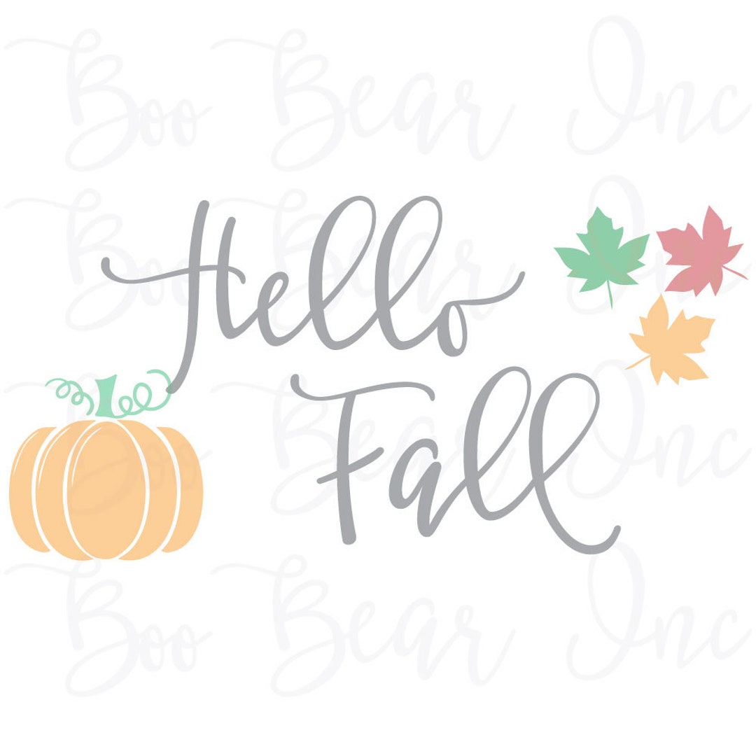 Hello Fall File for Cutting Machines/ Silhouette / Cricut - Signs ...