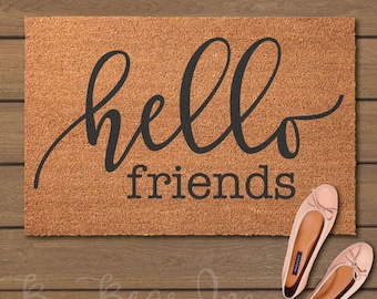Friends Welcome Mat - Etsy