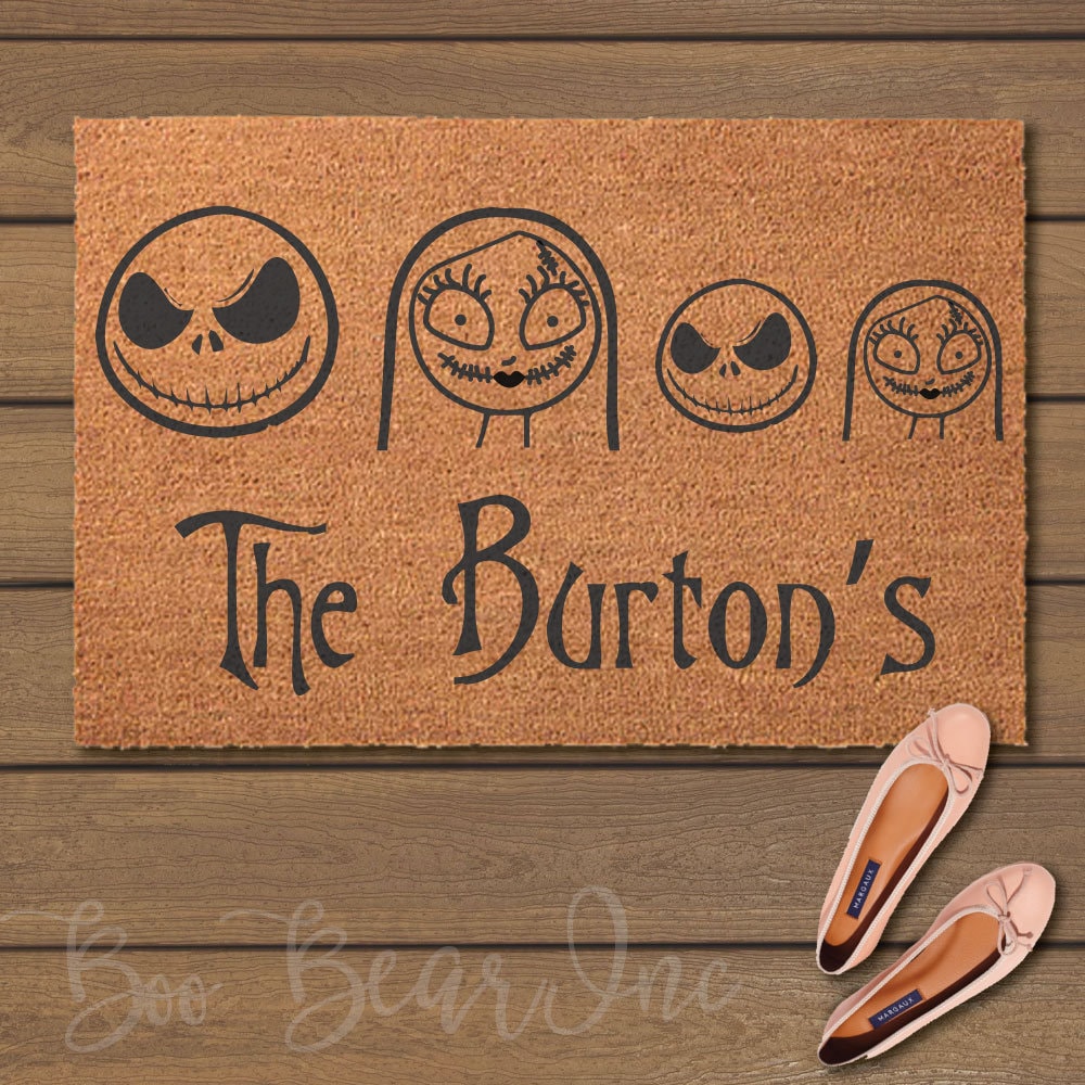 Nightmare Before Christmas Family Doormat Welcome Mats Fun Doormats ...