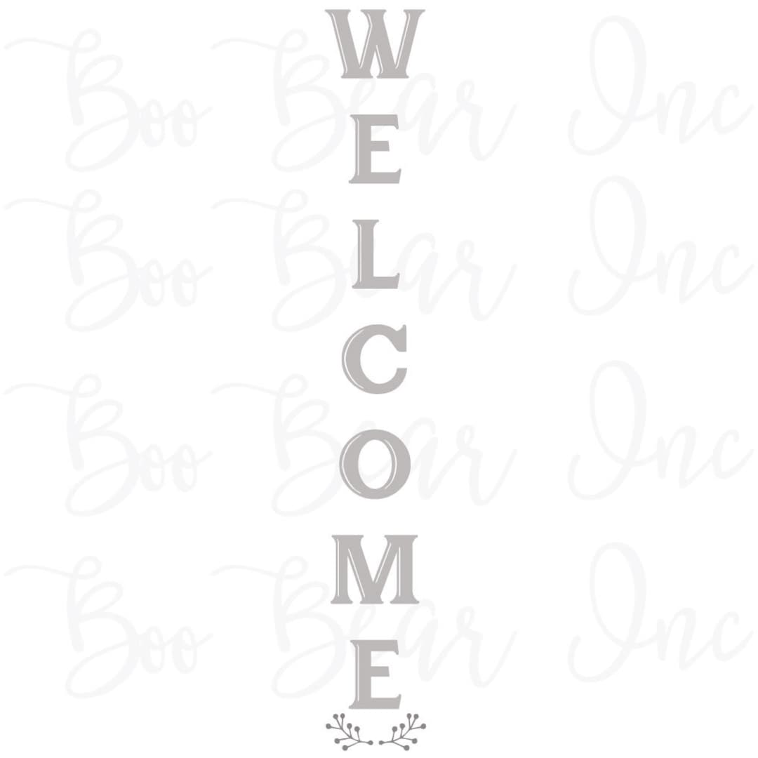 Vertical Welcome Cutting File for Cutting Machines/ Silhouette / Cricut ...
