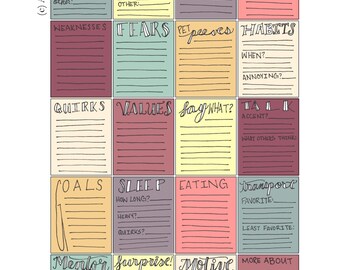 Collection of Writing Prompt Stickers Download | Etsy