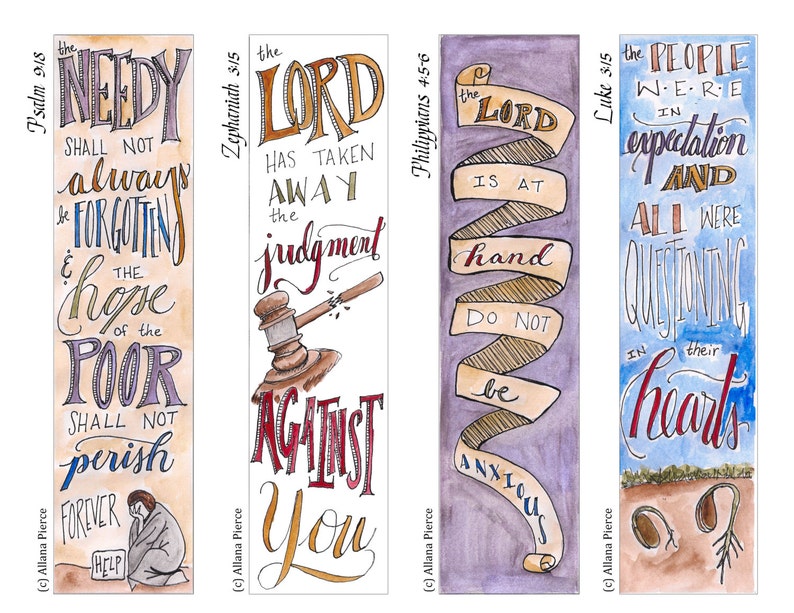 Advent Collection Bible Bookmark / Bible Journal Tag **INSTANT DOWNLOAD ...