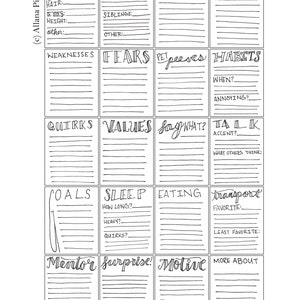 Collection of Writing Prompt Stickers Download - Etsy