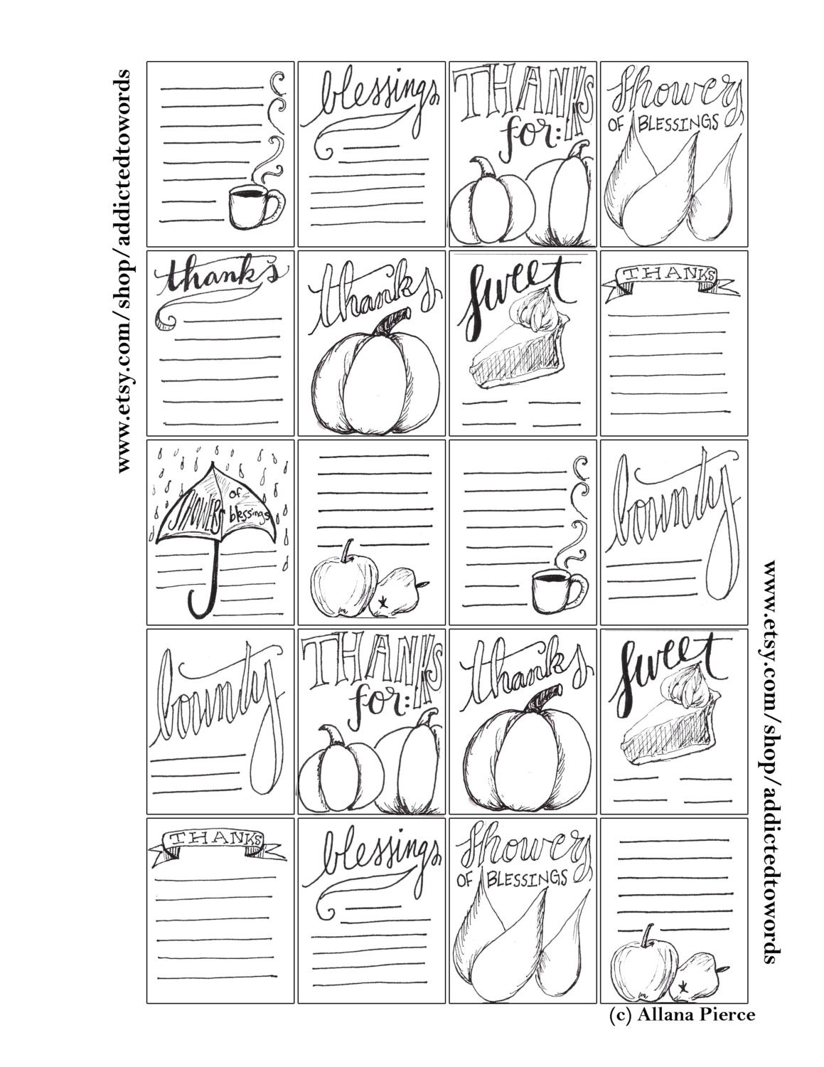 Gratitude Journal Stickers Download - Etsy