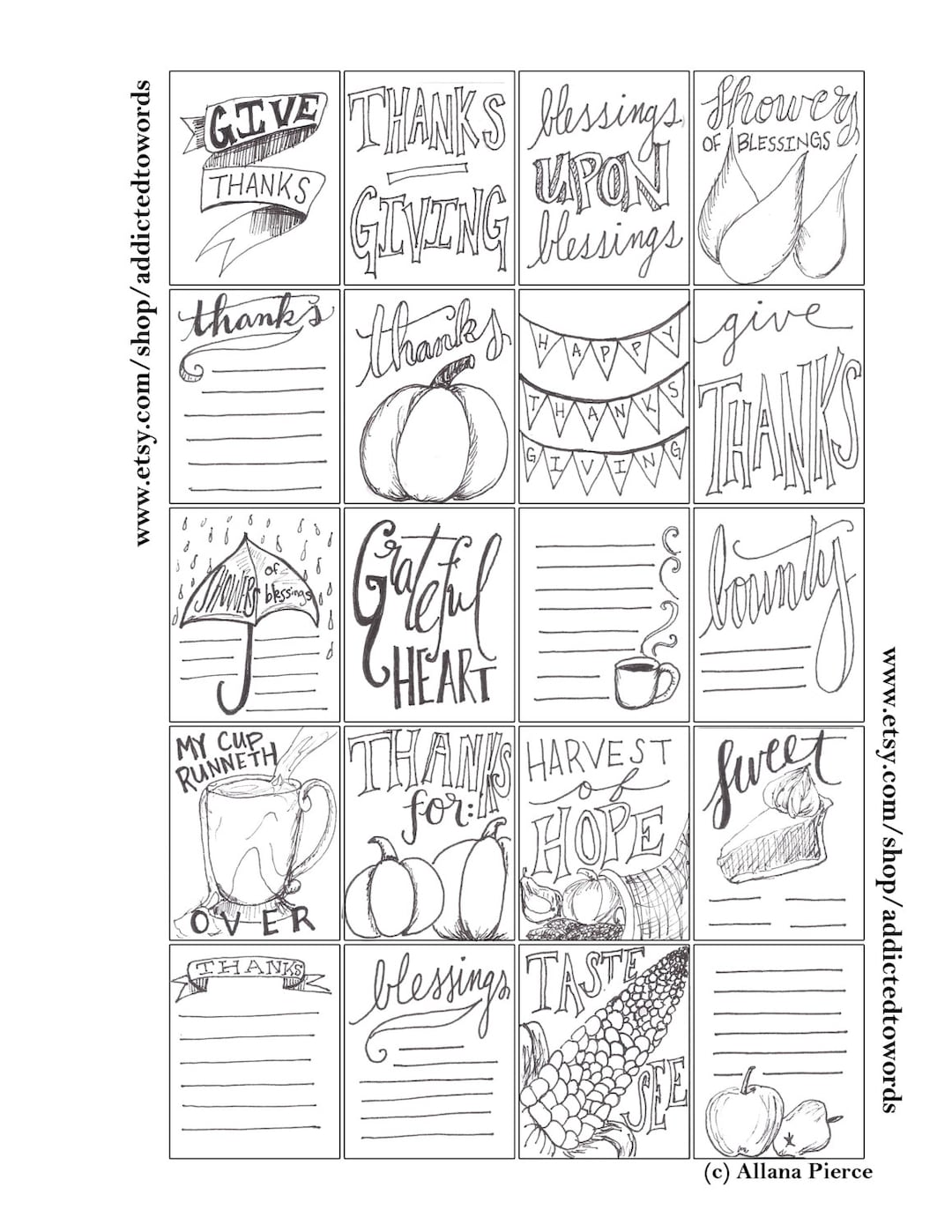 Gratitude Journal Stickers Download - Etsy