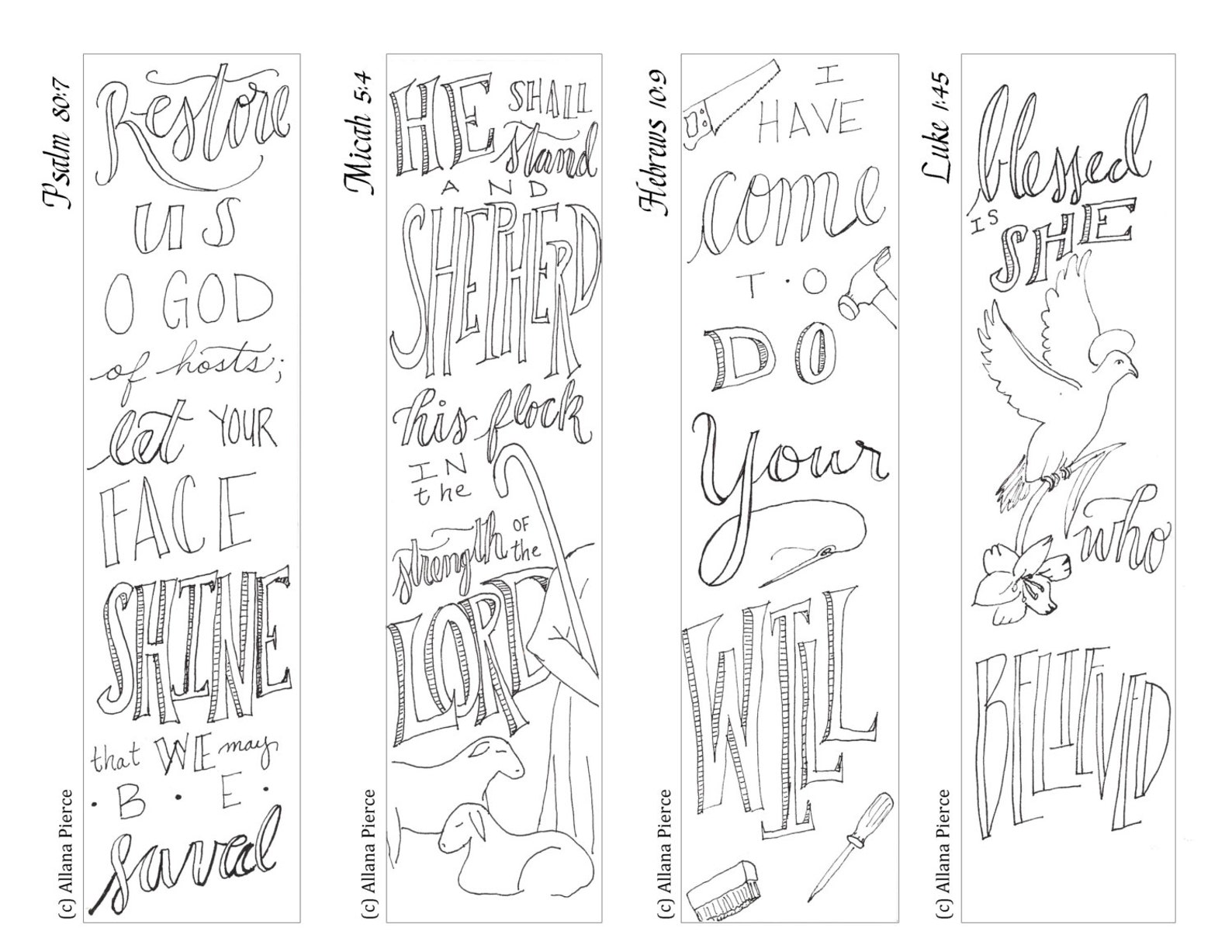 Advent 4 Bible Bookmark / Bible Journal Tag **INSTANT DOWNLOAD ...