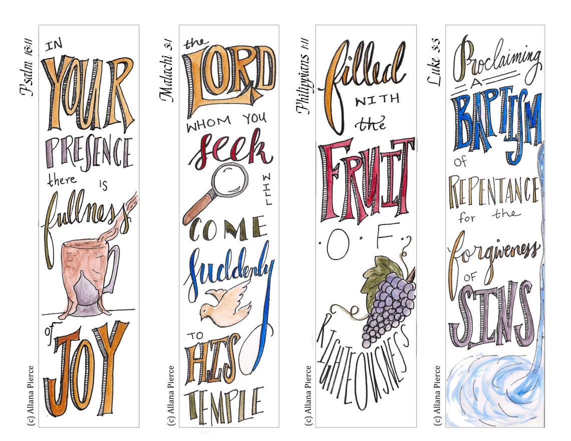 Advent Collection Bible Bookmark / Bible Journal Tag **INSTANT DOWNLOAD ...