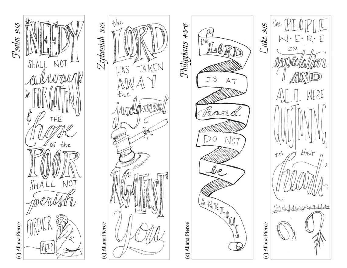 Advent 3 Bible Bookmark / Bible Journal Tag **INSTANT DOWNLOAD ...