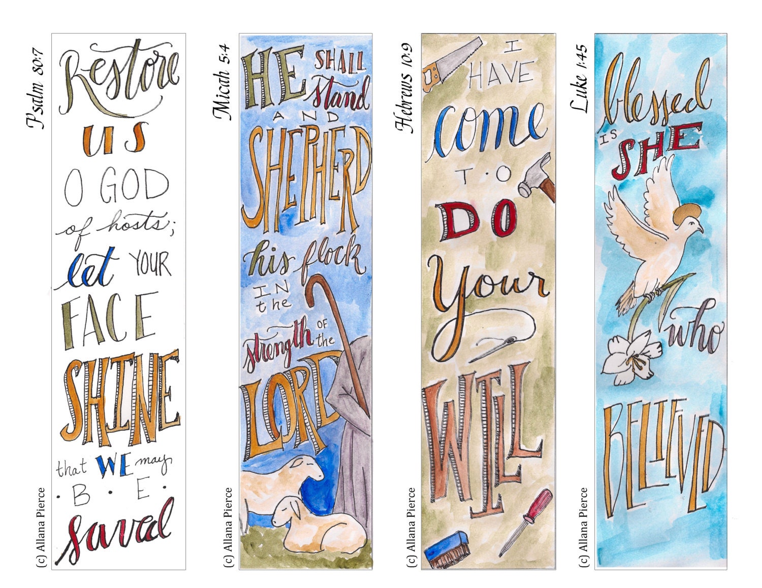 Advent 4 Bible Bookmark / Bible Journal Tag **INSTANT DOWNLOAD ...