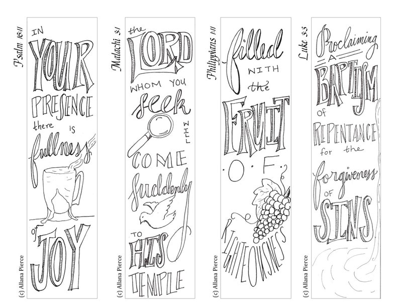 Advent 2 Bible Bookmark / Bible Journal Tag INSTANT DOWNLOAD Perfect ...