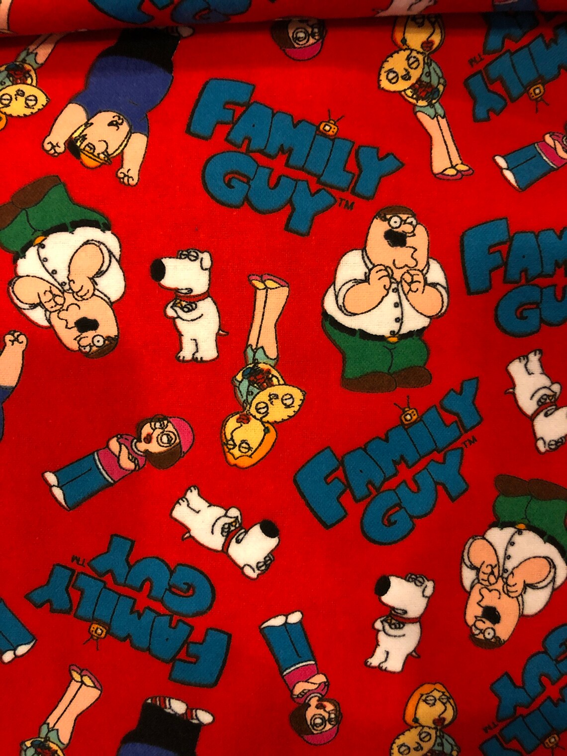 Fabric Flannel Family Guy 1 Yard X 42” Wide New Cotton - Etsy