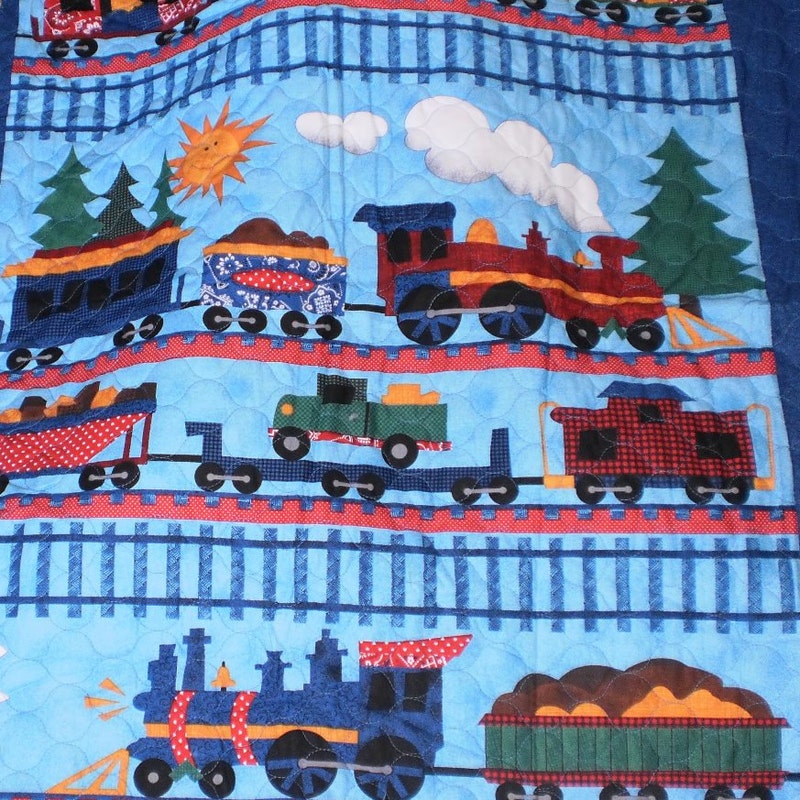 Train Quilt - Etsy
