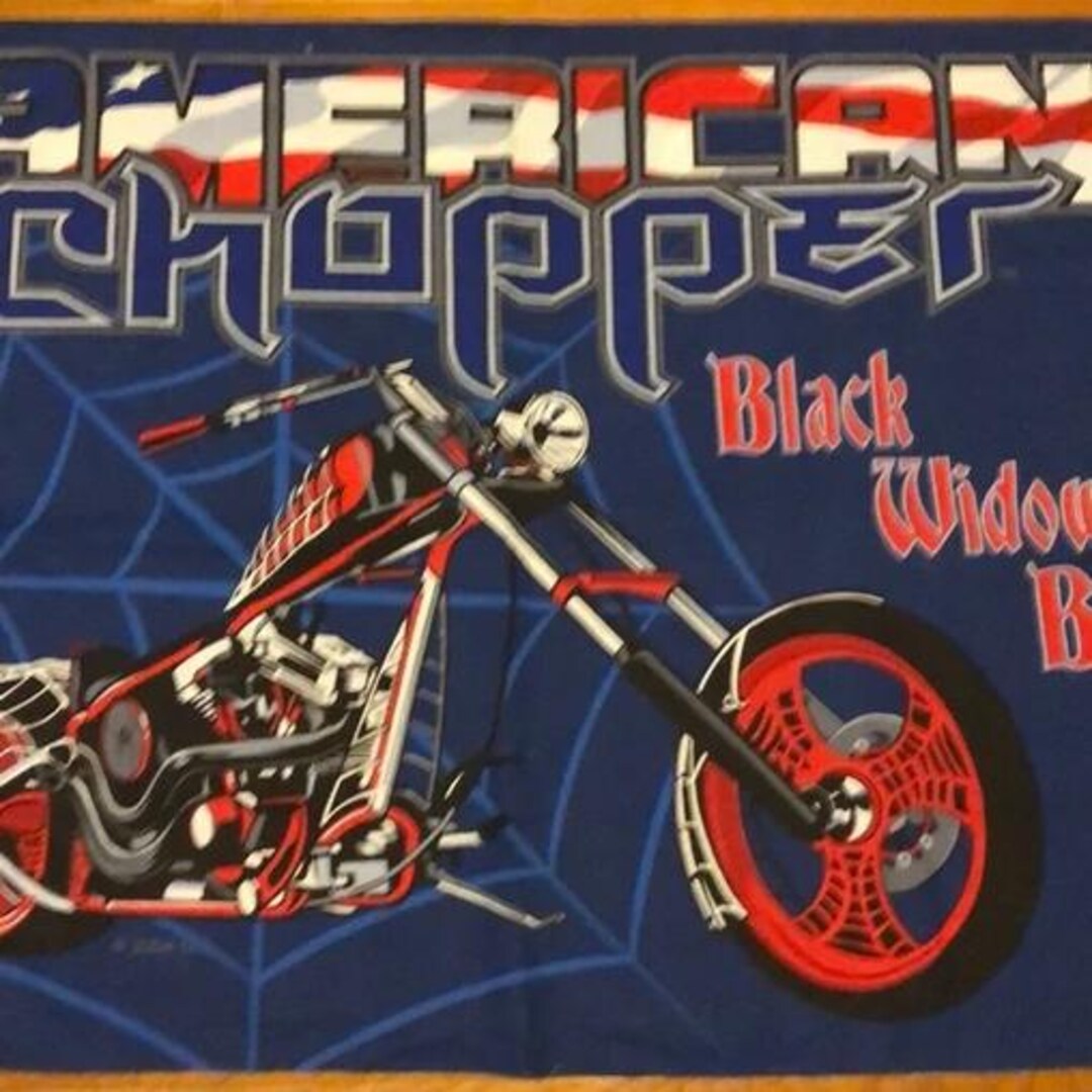 Fabric Panel New American Chopper Black Widow 45 Inches Wide X 34.5 ...