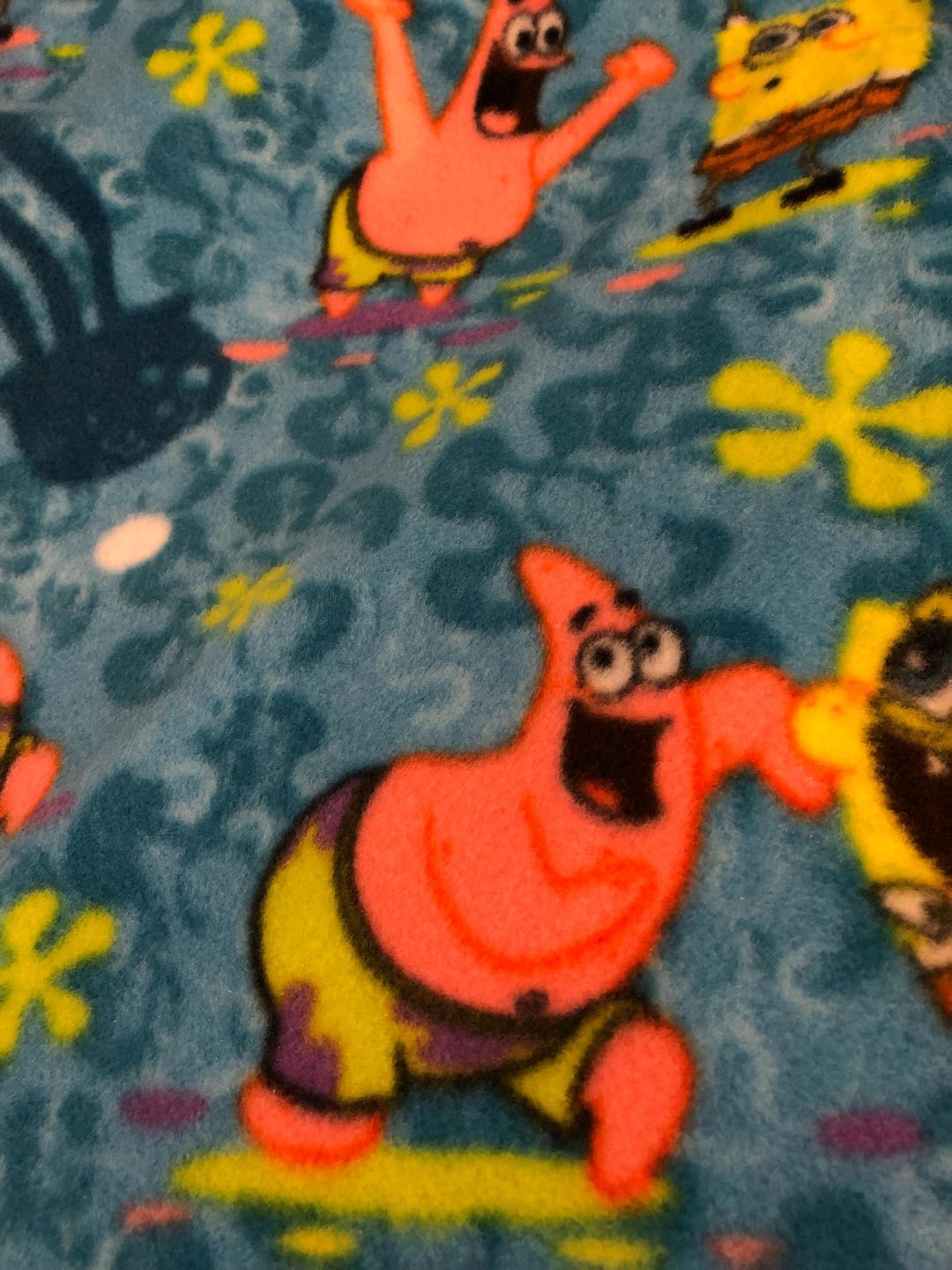 Fabric Fleece Spongebob Squarepants Bubble Fun New 34 X 58 Wide ...