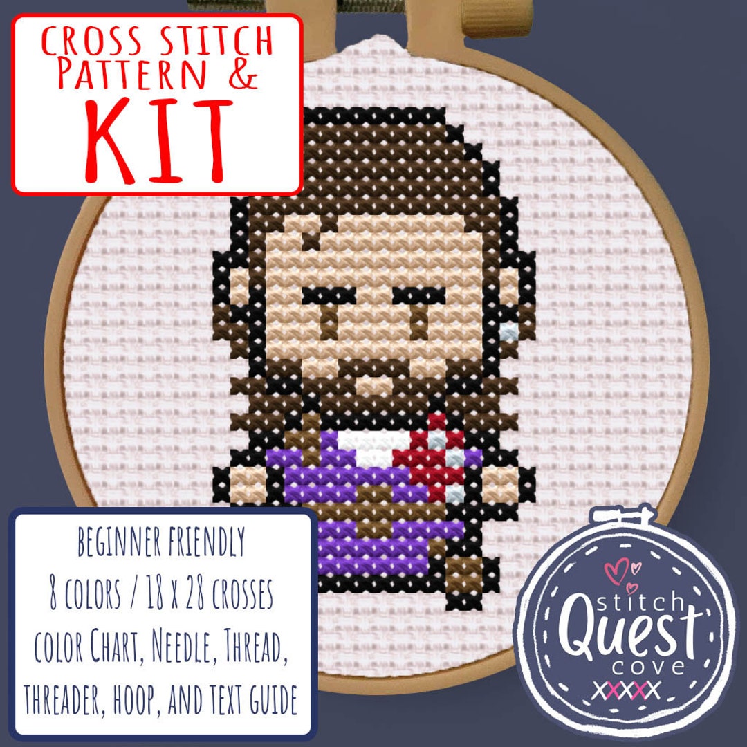 BG3 Gale Cross Stitch Kit - Pattern Instructions Materials Supplies 8 ...