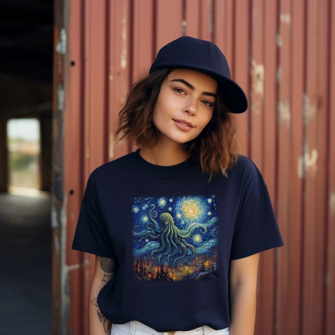 Cthulhu Starry Night Unisex Tee Shirt All Sizes Small XL Tee 2XL 3XL ...