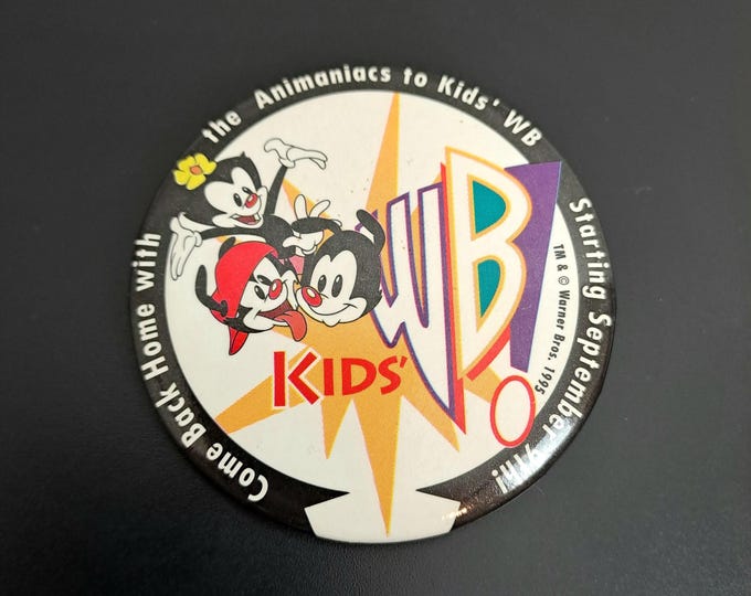 Vintage 90s Animaniacs WB Cartoons Pinback Button - Etsy