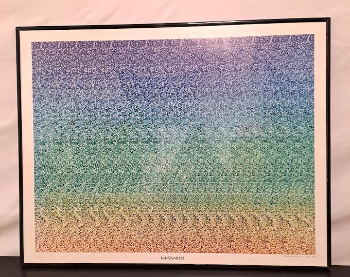 Vintage 90s Magic Eye Poster Dinosaurs by Nvision Grafix 1993 - Etsy