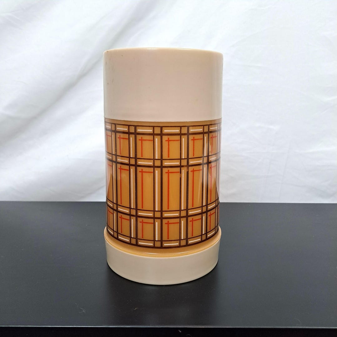 Vintage 70s Tan & Red Aladdin Insulated Mug - Etsy