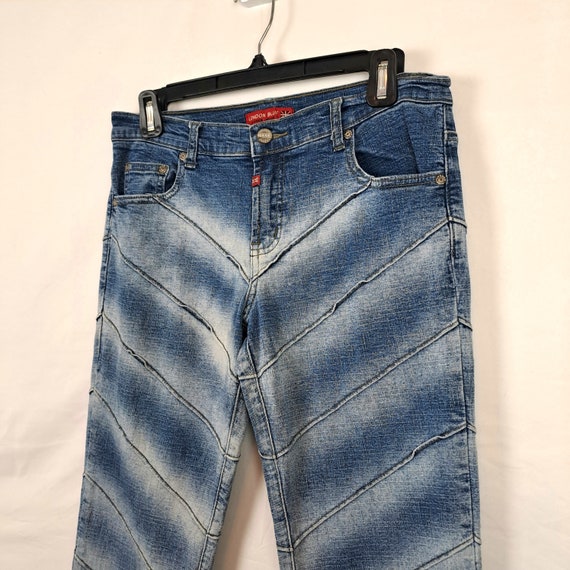 Vintage 2000s Low Rise Chevron Stripe Flare Jeans, Si… - Gem