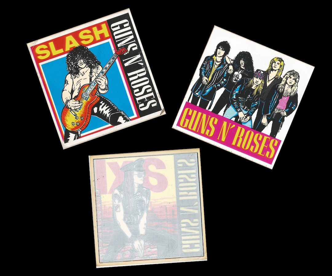 Vintage 80s Guns N' Roses Stickers & Window Decals - Etsy