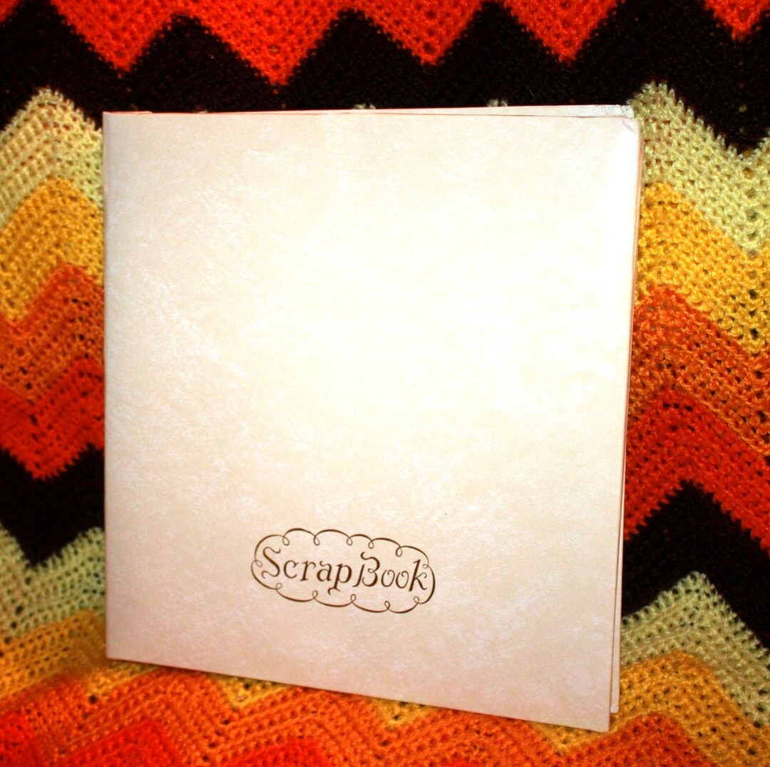 Vintage 70s Cream Scrapbook Album - Etsy