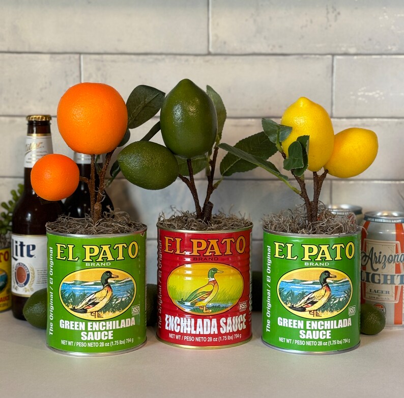 Small Faux Citrus Tree in El Pato Can: Mexican Kitchen Decor - Etsy