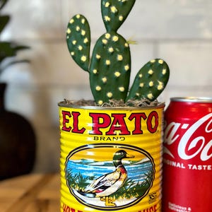 Faux Cactus in El Pato Can: Mexican Kitchen Decor Centerpiece - Etsy