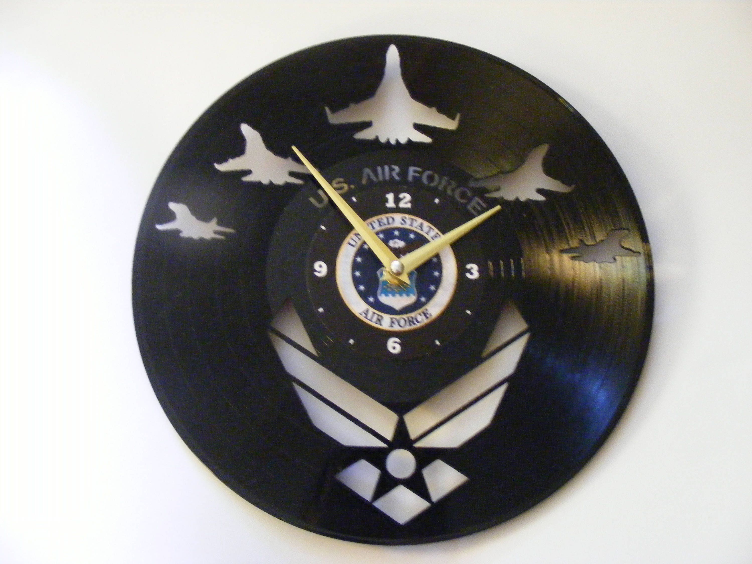 U.S. Air Force Laser Cut Album Clock - Etsy