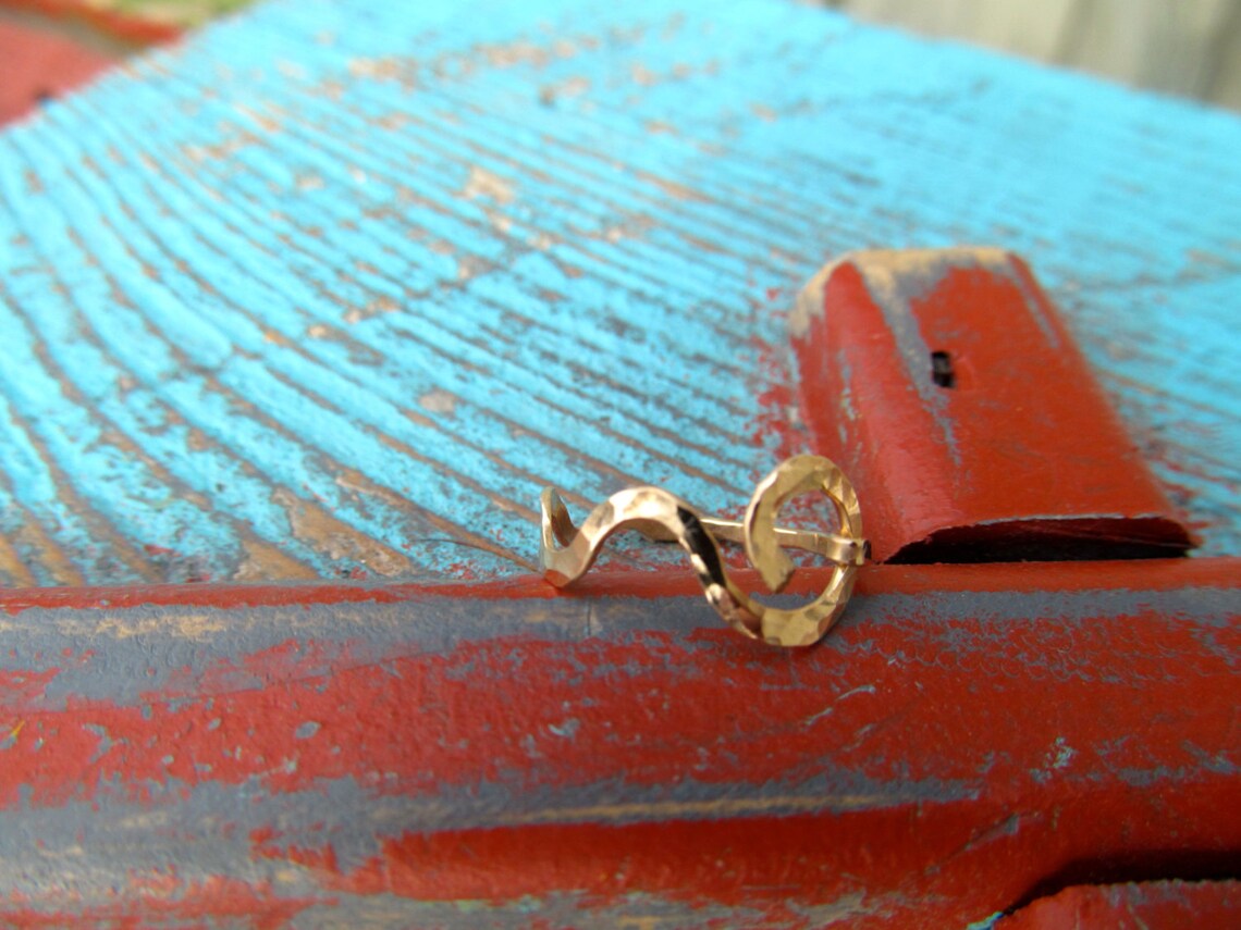 Mississippi River Ring Hammered in 14k Gold Filled Golden - Etsy