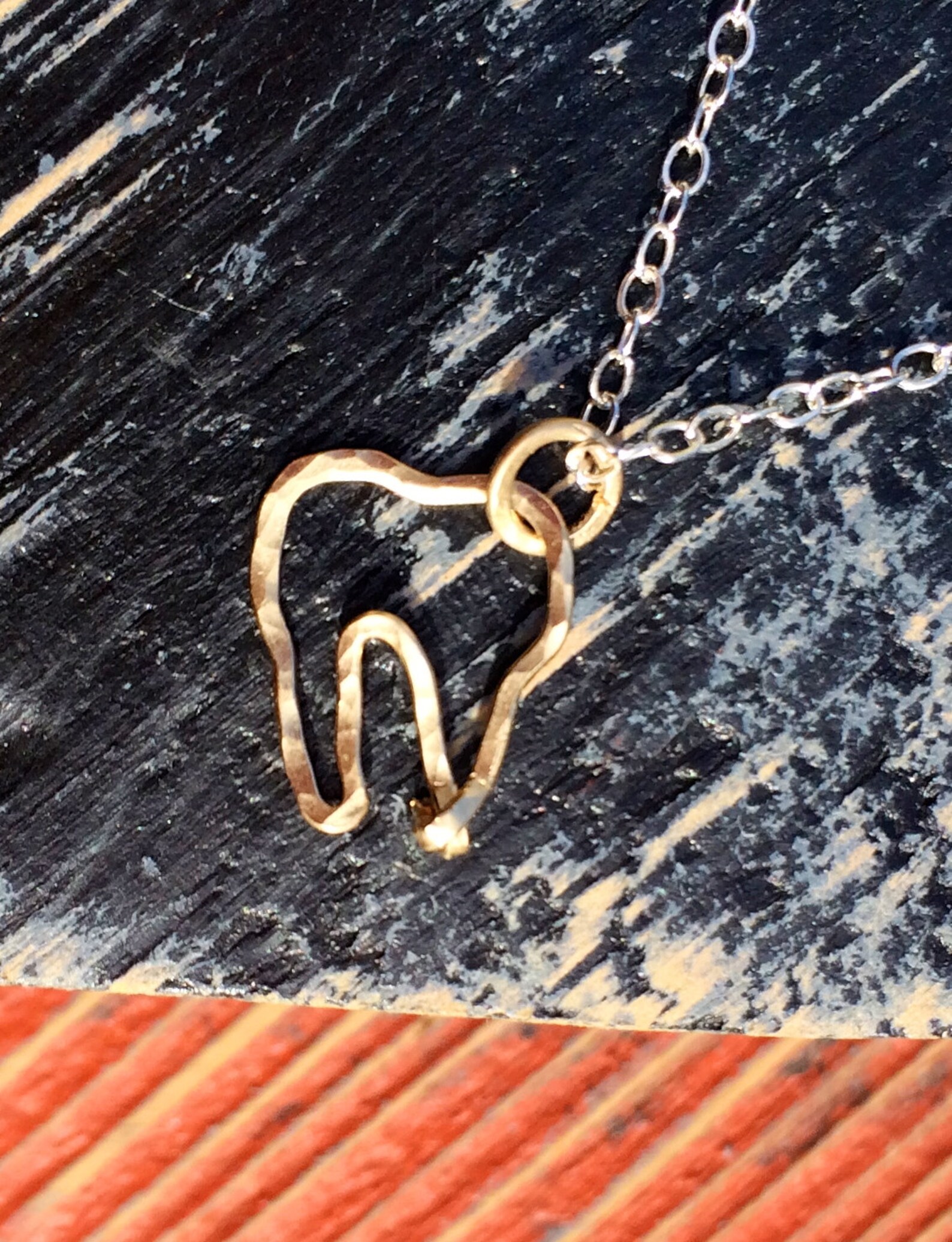 Tooth Necklace Tooth Outline Pendant Necklace for Dentists - Etsy