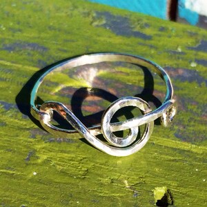 Treble Clef Ring Hammered in Sterling Silver, Copper, or Gold Filled, G ...
