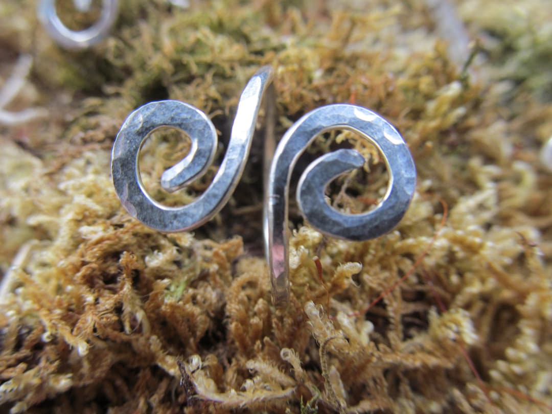 Infinity Ring, Hammered Argentium Sterling Silver Spiral, Infinity ...