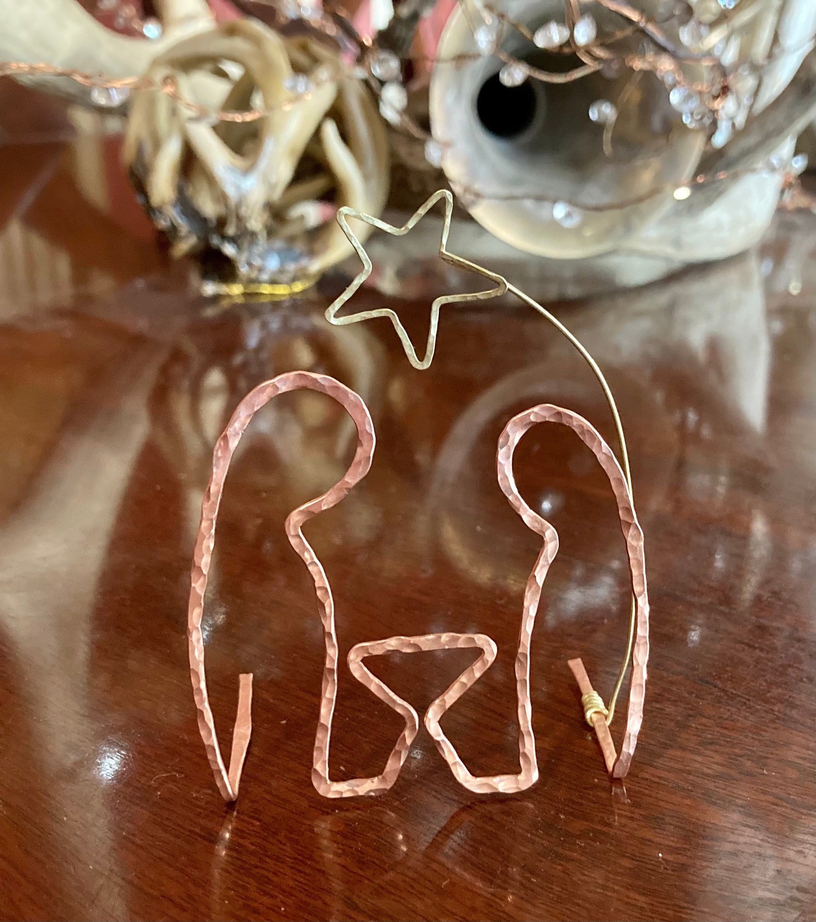 Nativity Manger Scene Decoration Handmade Wire Crèche | Etsy