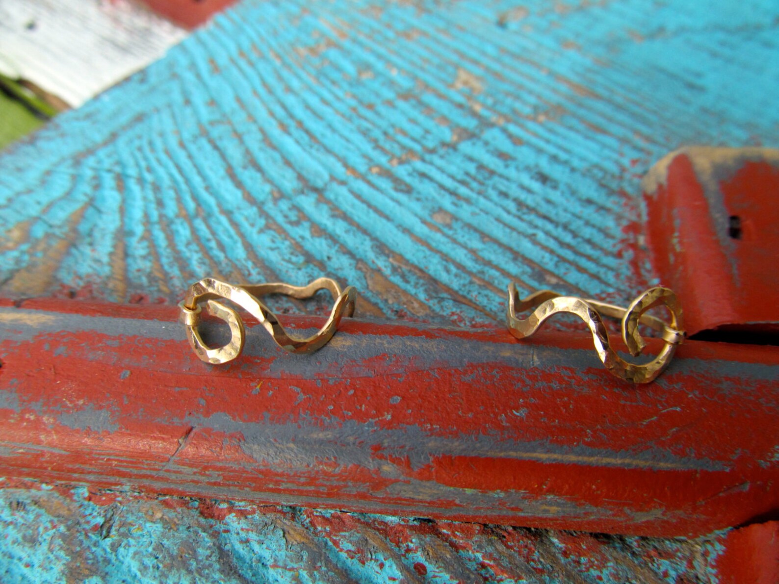 Mississippi River Ring Hammered in 14k Gold Filled Golden - Etsy