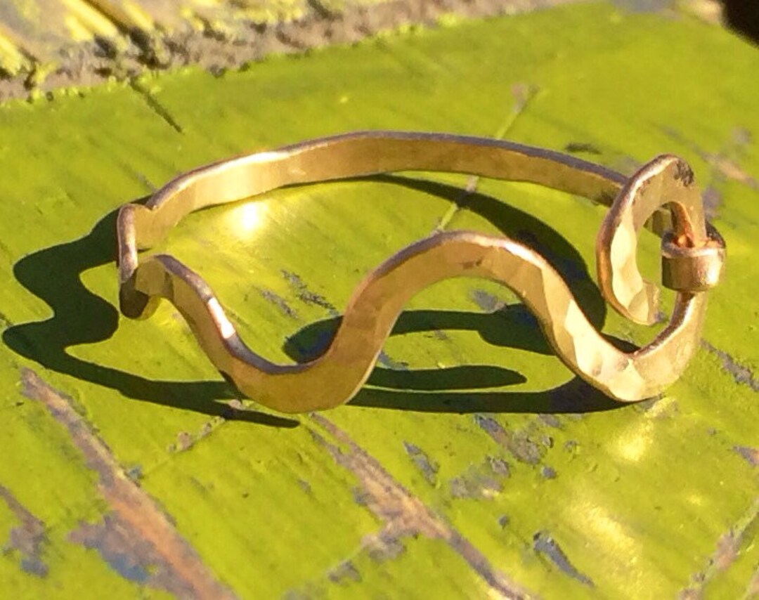 Mississippi River Ring Hammered in 14k Gold Filled, Golden Sound Waves ...