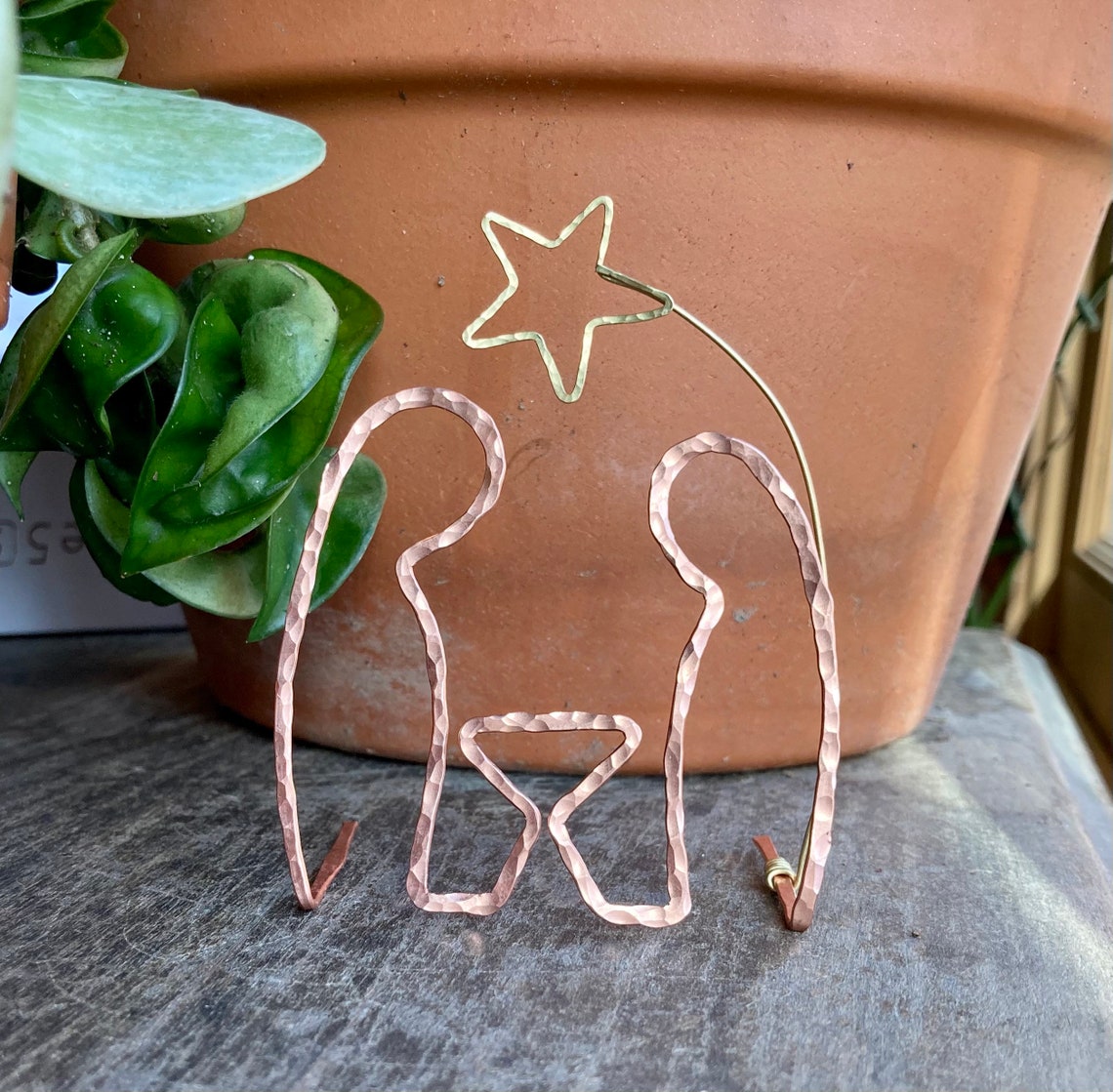 Nativity Manger Scene Decoration Handmade Wire Crèche - Etsy