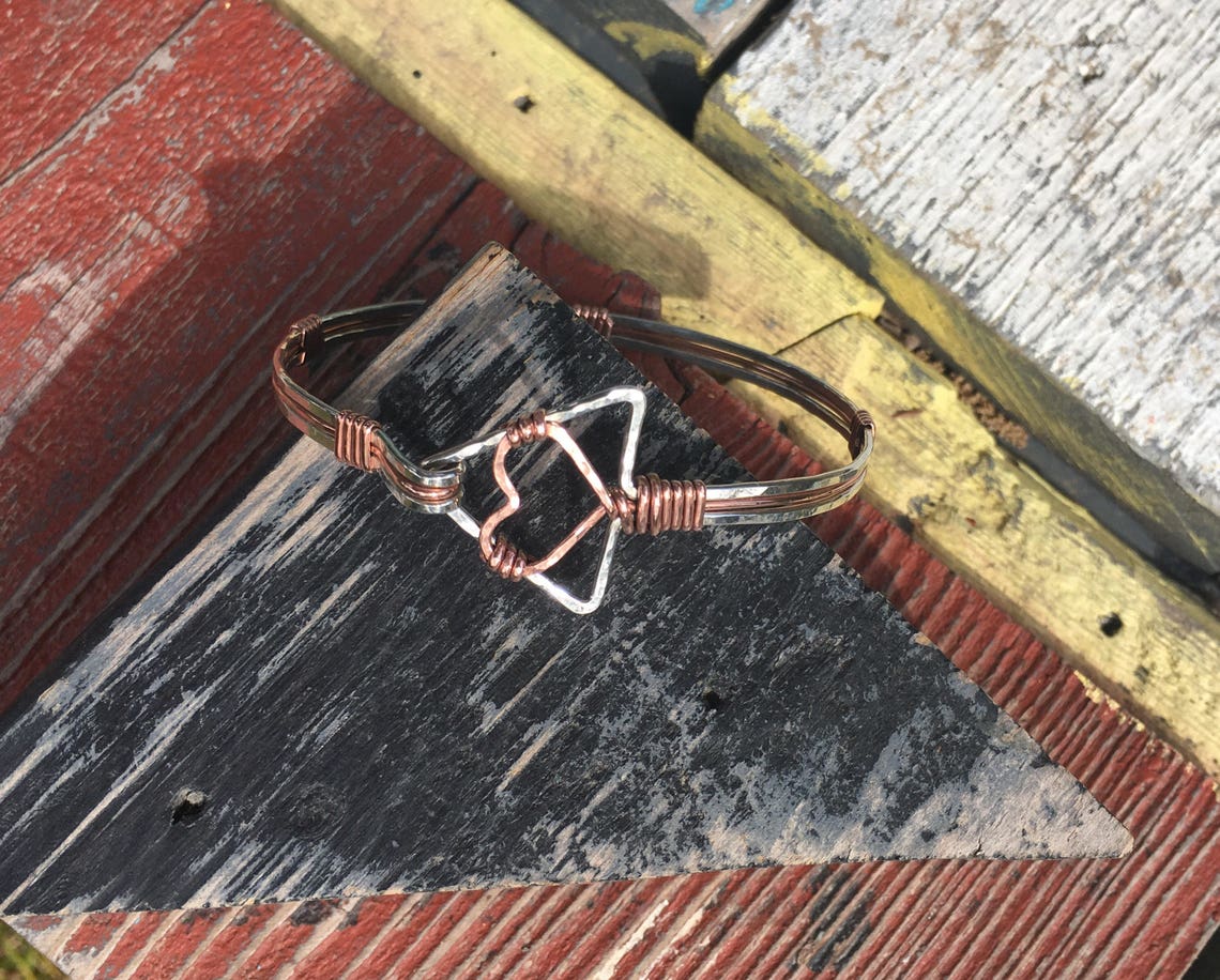 Heart of the Delta Bracelet in Copper and Argentium Sterling - Etsy
